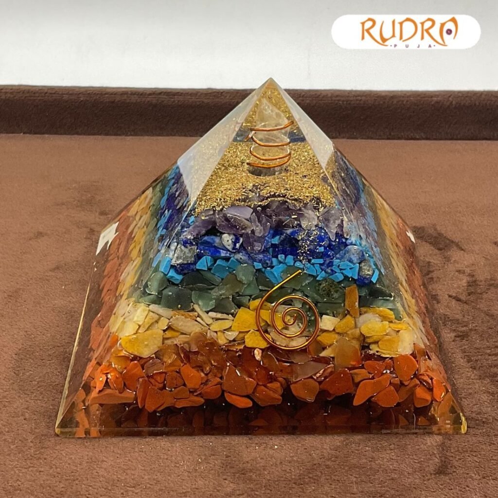 Buy (7)Seven Chakra Orgone Pyramid For Energy Benifits