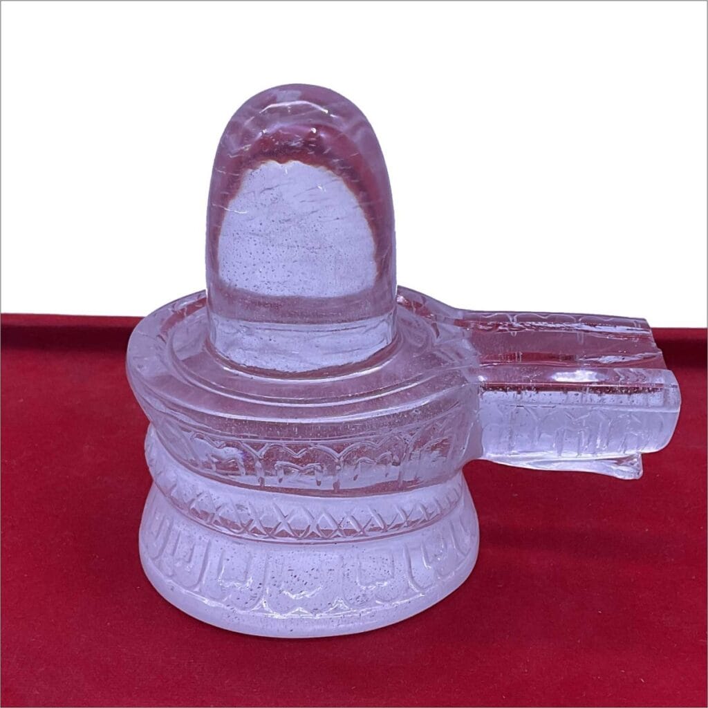 Buy Authentic Square Shivling With Green Jade Base 4 Inch | Rudrapuja