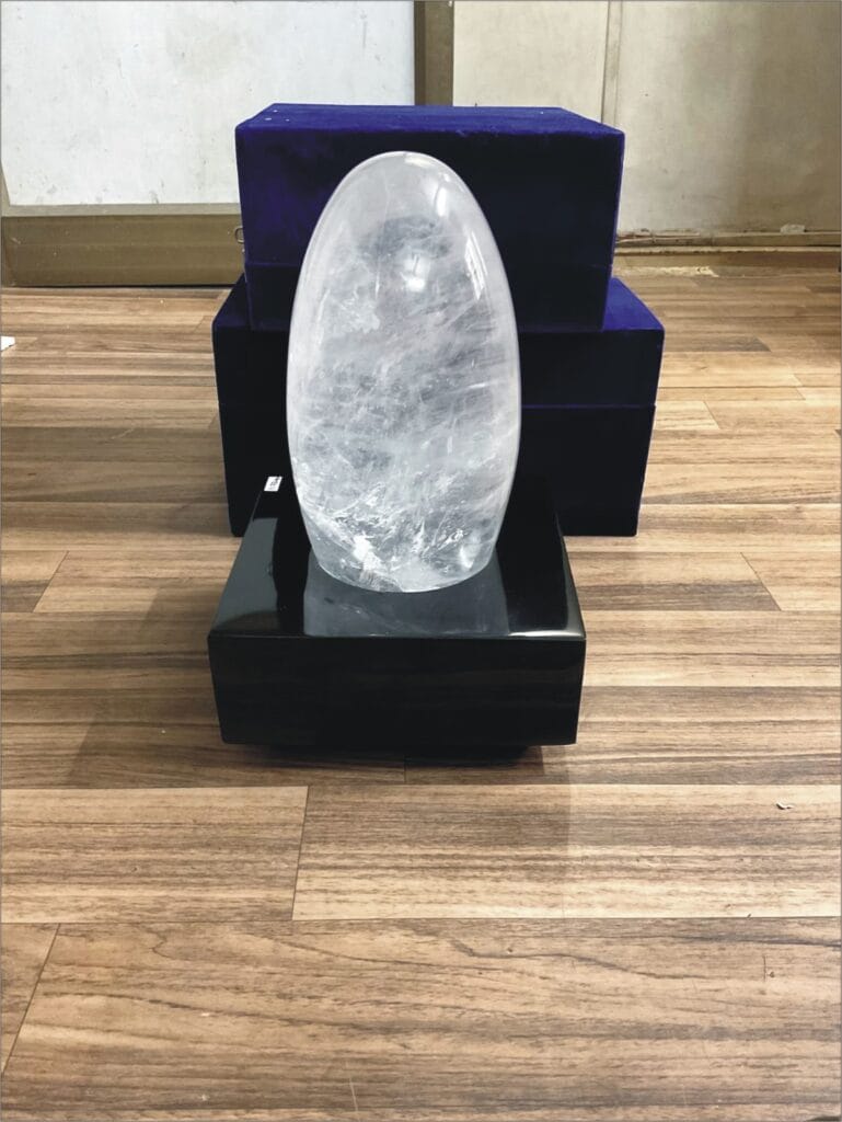 Buy Online Beautiful Spatika Lingam For Temple (12 Inch) | Rudrapuja