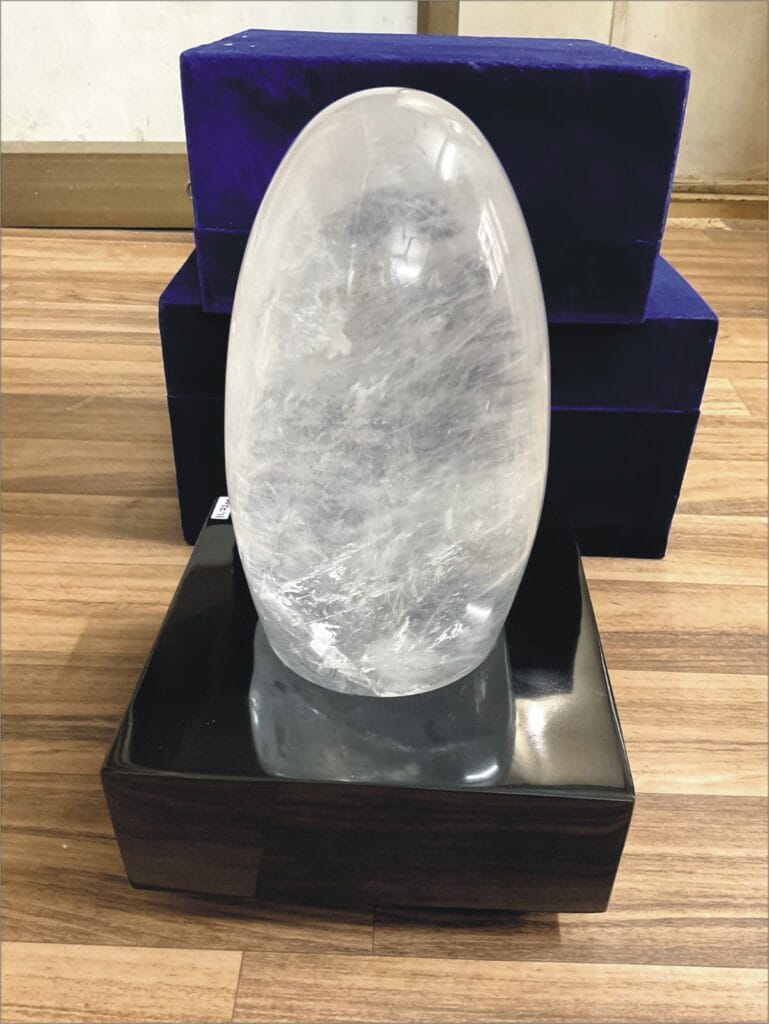 Buy Online Beautiful Spatika Lingam For Temple (12 Inch) | Rudrapuja